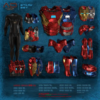 Second Life Marketplace - 10 Stark PAULDRONS - Blue [AD]